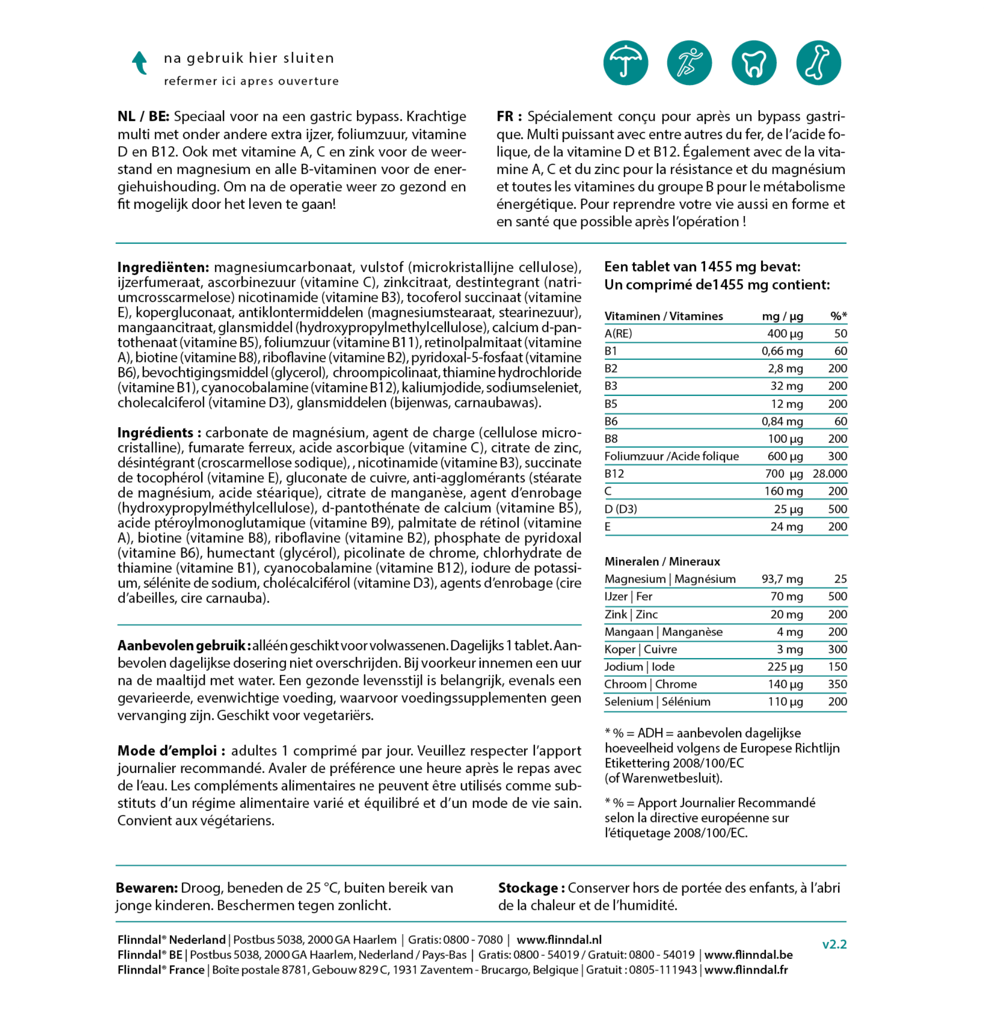 Flinndal WLS | Dé multivitamine voor bij een gastric bypass